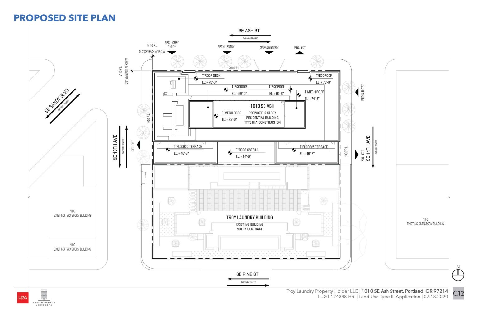 1010 SE Ash Approved by Landmarks Commission (images) – Next Portland