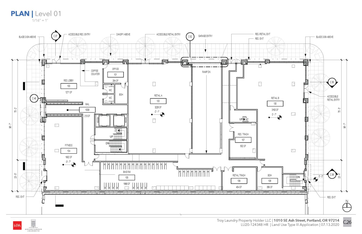 1010 SE Ash Approved by Landmarks Commission (images) – Next Portland